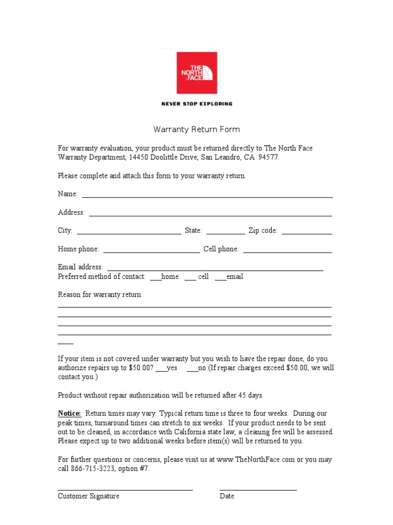 Notice: Return Times May Vary. Typical Return Time Is Three To Four ...