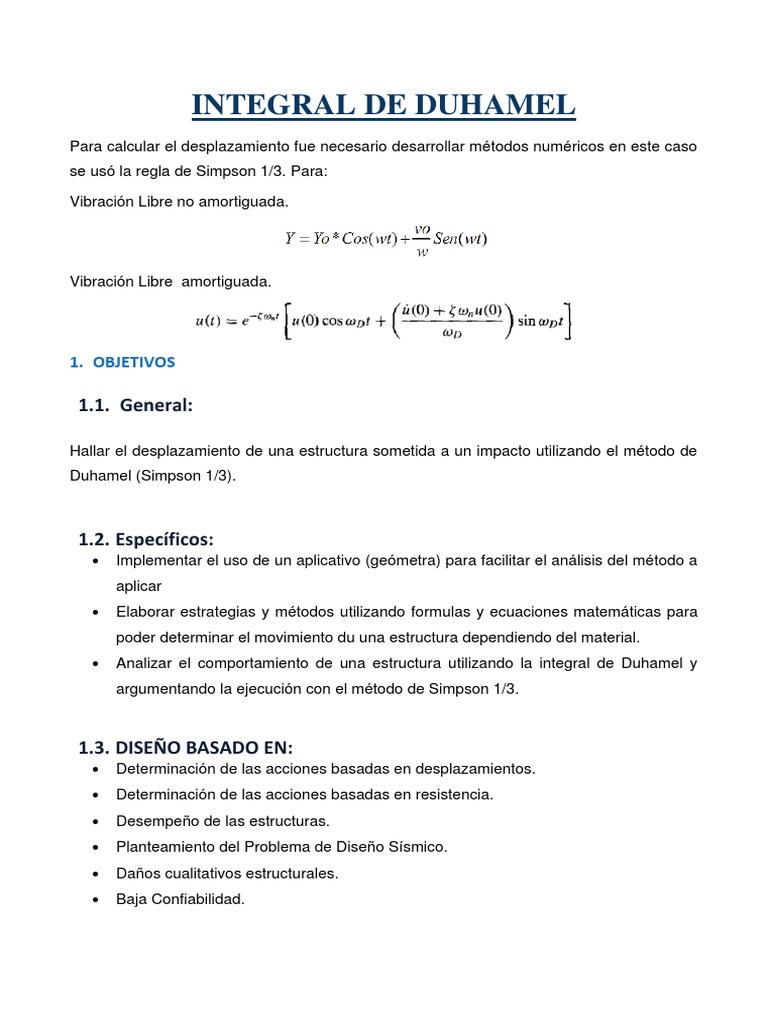 Integral de Duhamel Fin | PDF | Integral | Elasticidad (Física)