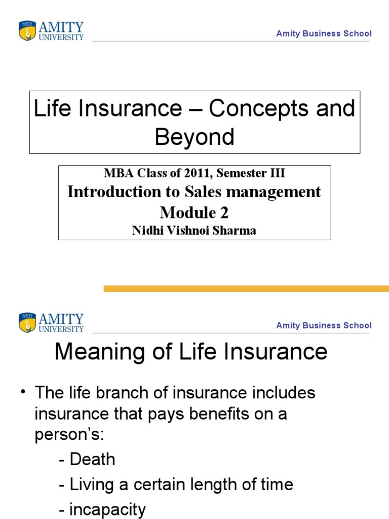 A4aeaconcepts of Life Insurance | PDF | Life Insurance | Insurance