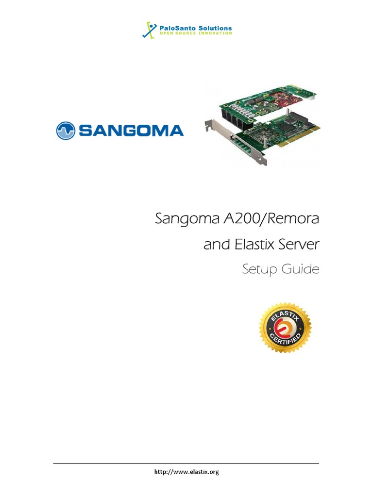 Sangoma A200 Setup for Elastix | PDF | Interactive Voice Response | Session Initiation Protocol