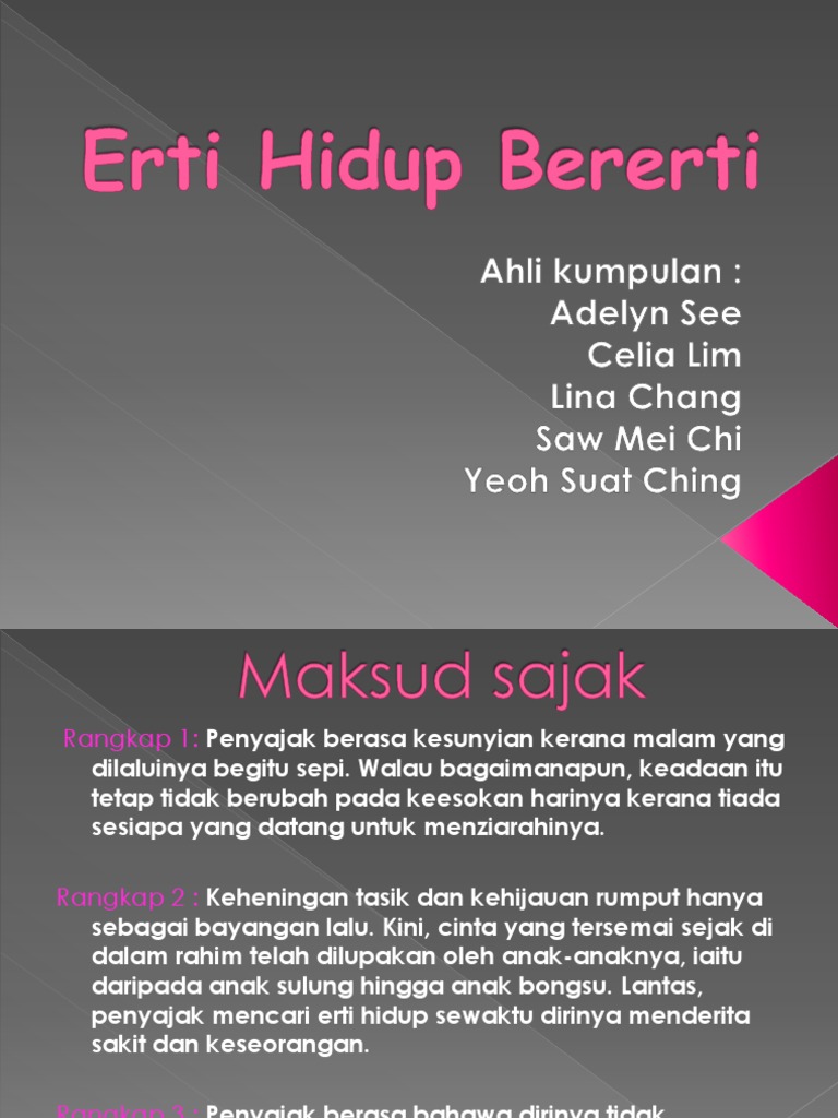 Erti Hidup Bererti | PDF