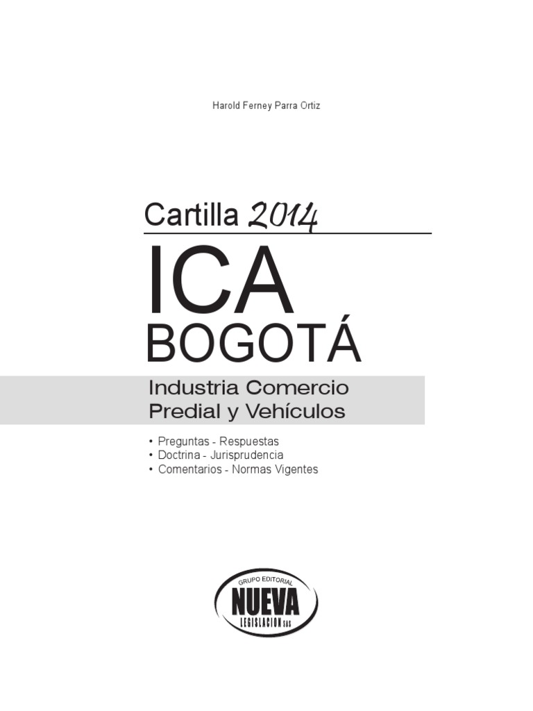 Cartilla ICA Bogota 2014 PDF | PDF | Impuestos | Colombia