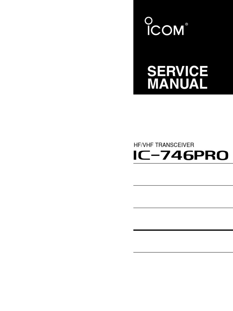 Icom IC 746 Pro Service Manual PDF Amplifier Digital Signal