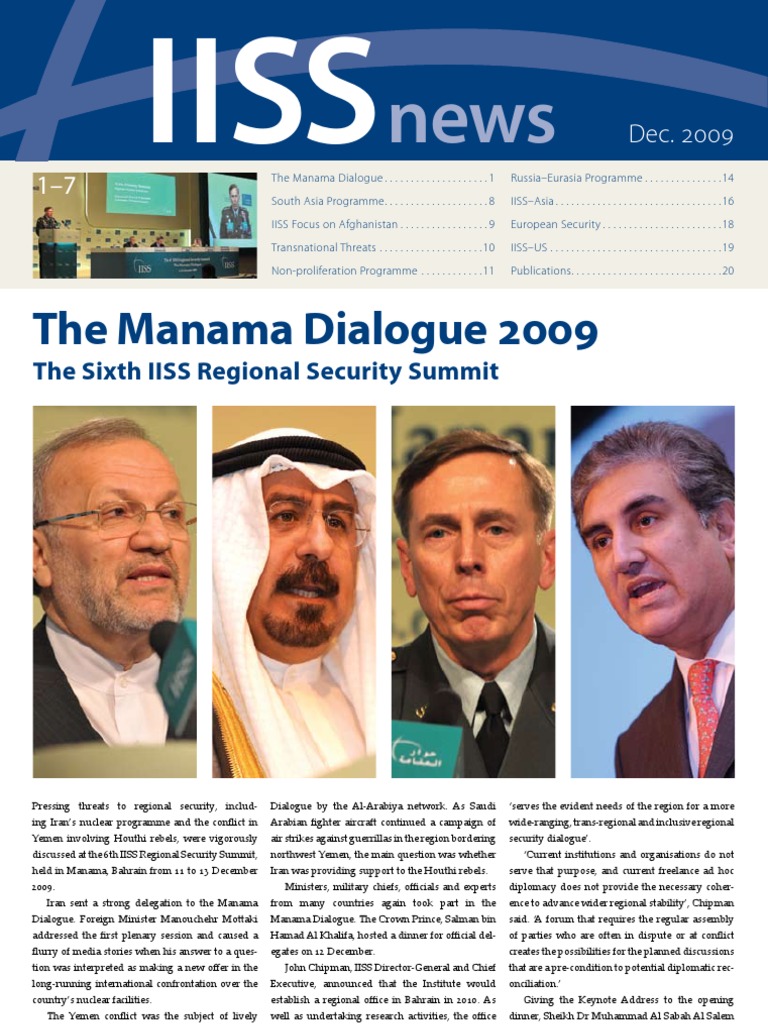 IISS 2009 The Manama Dialogue | PDF | National Security | Iraq