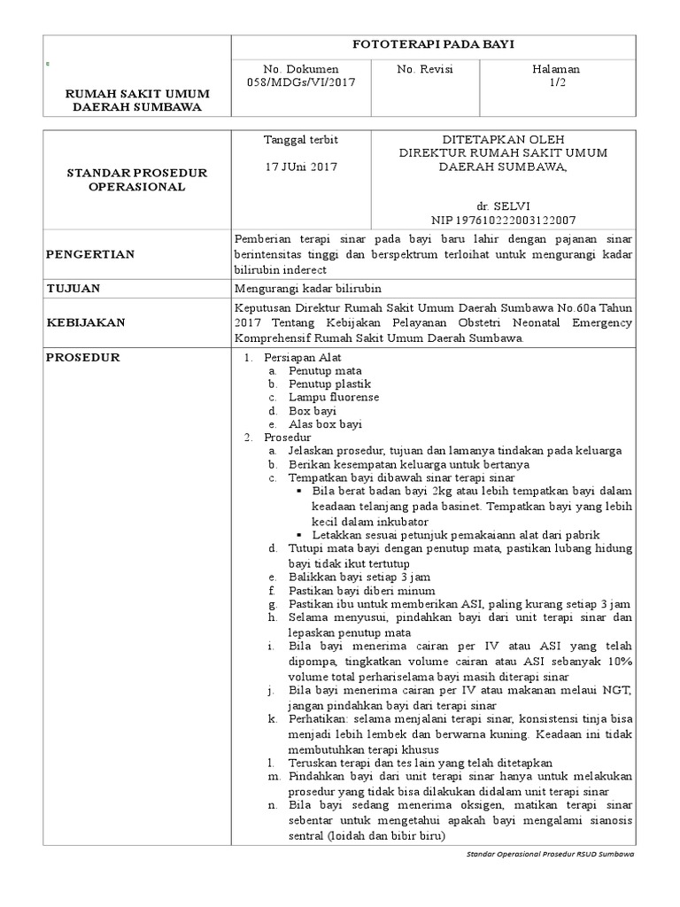 SPO Fototerapi | PDF