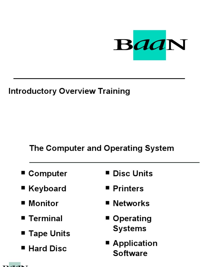 Concepts of BaaN | PDF | Menu (Computing) | Login