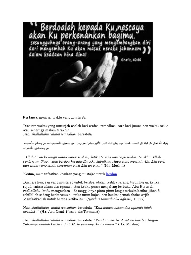 Adab Berdoa | PDF