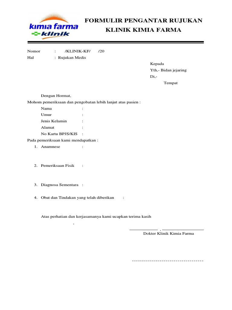 Surat Rujukan Bidan | PDF