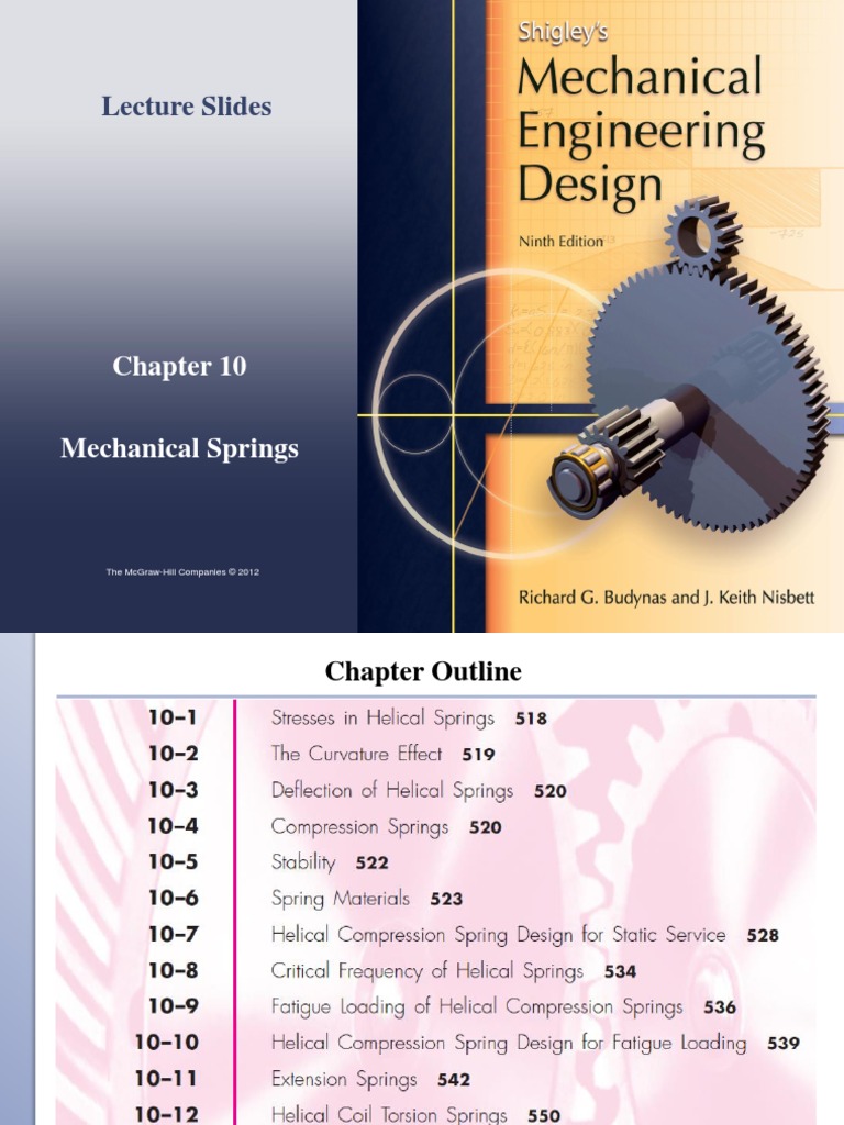 Chapter10 Mechanical Springs | PDF | Strength Of Materials | Fatigue ...