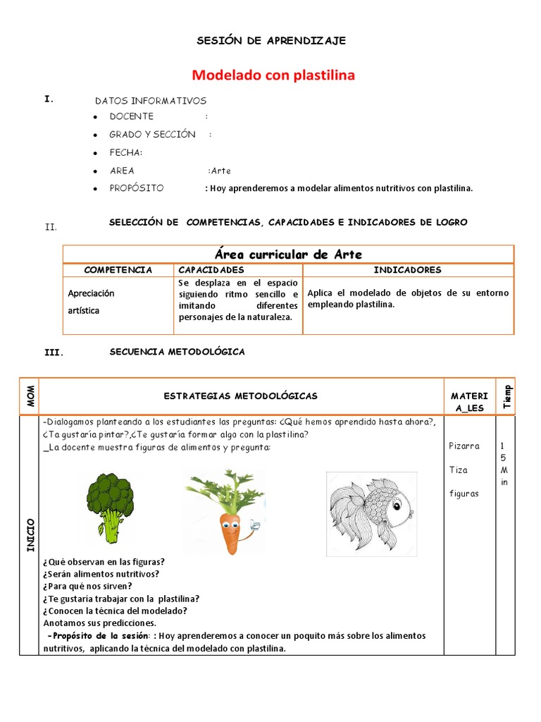 Modelado de Alimentos con Plastilina | PDF | Maestros | Cambio