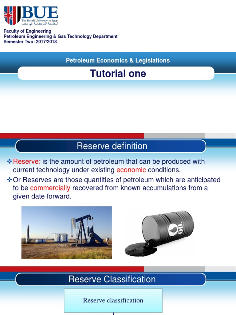 Tutorial One Economic | PDF | Petroleum Reservoir | Petroleum