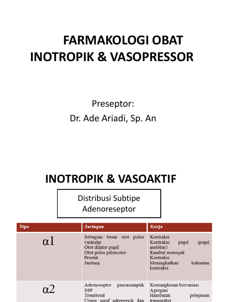 Inotropik & Vasoaktif | PDF
