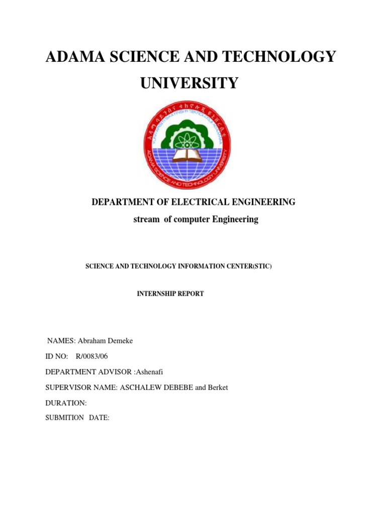 Adama Science and Technology University: Department of Electrical ...