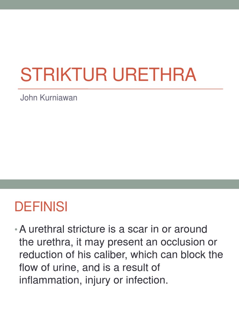 Striktur Urethra | PDF | Urology | Surgical Specialties