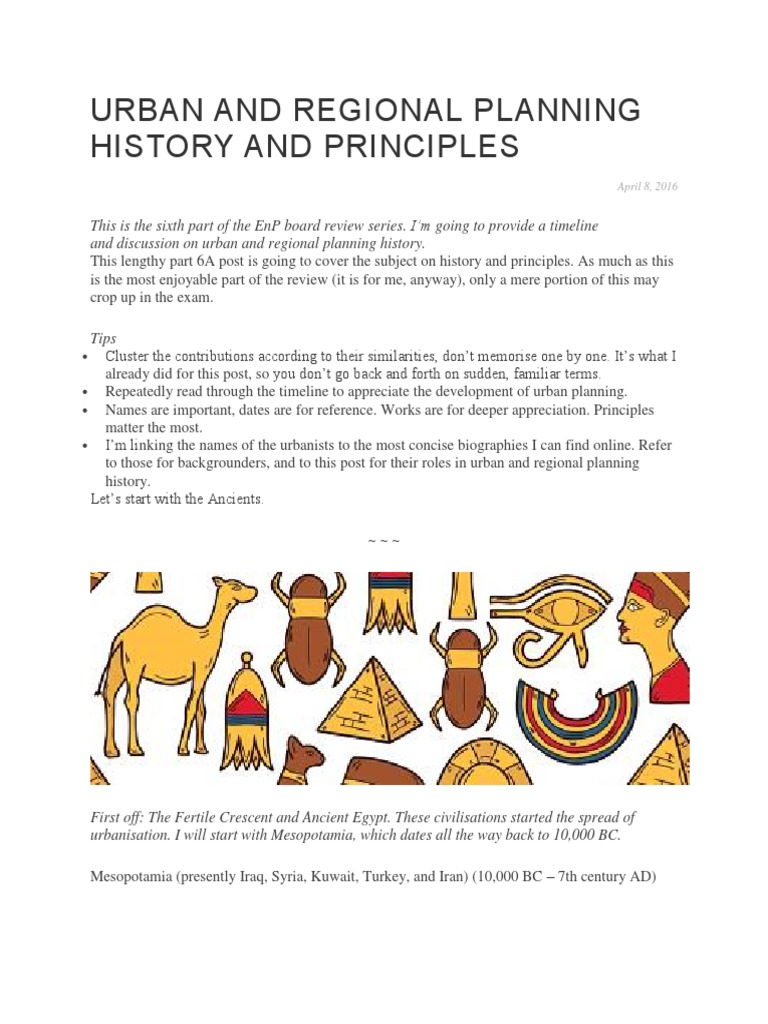 Urban and Regional Planning History | PDF | Urbanization | Land Management