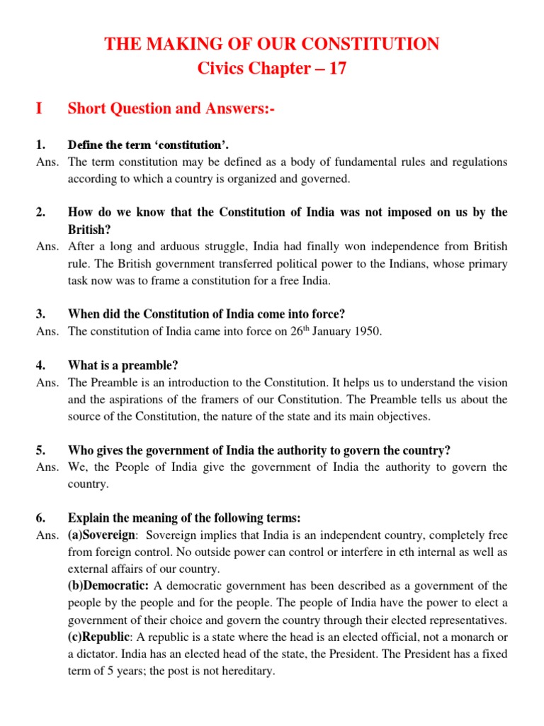 Making of Our Constitution | PDF | Constitutional Law | Government