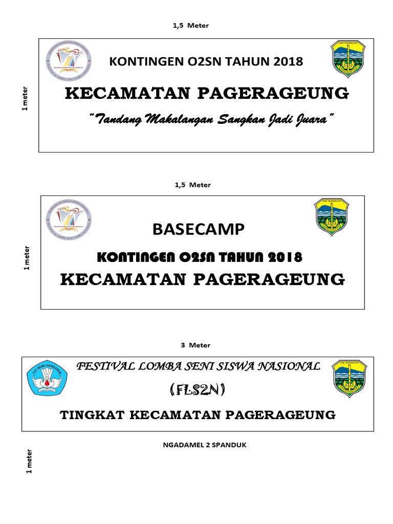 Spanduk O2sn 2018 | PDF