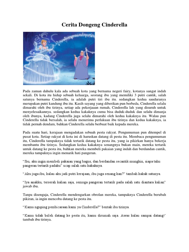 Cerita Dongeng Cinderella | PDF