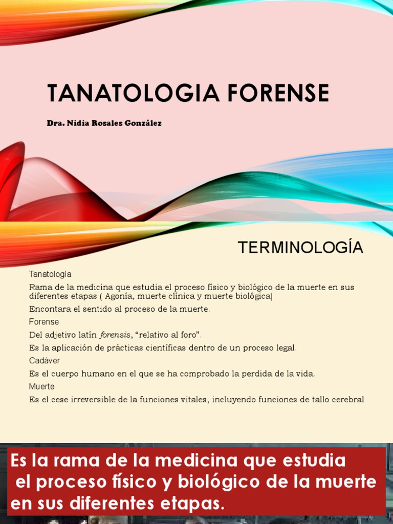 Tanatologia Forense - Tipos de Muerte PDF | PDF | Descomposición | Muerte