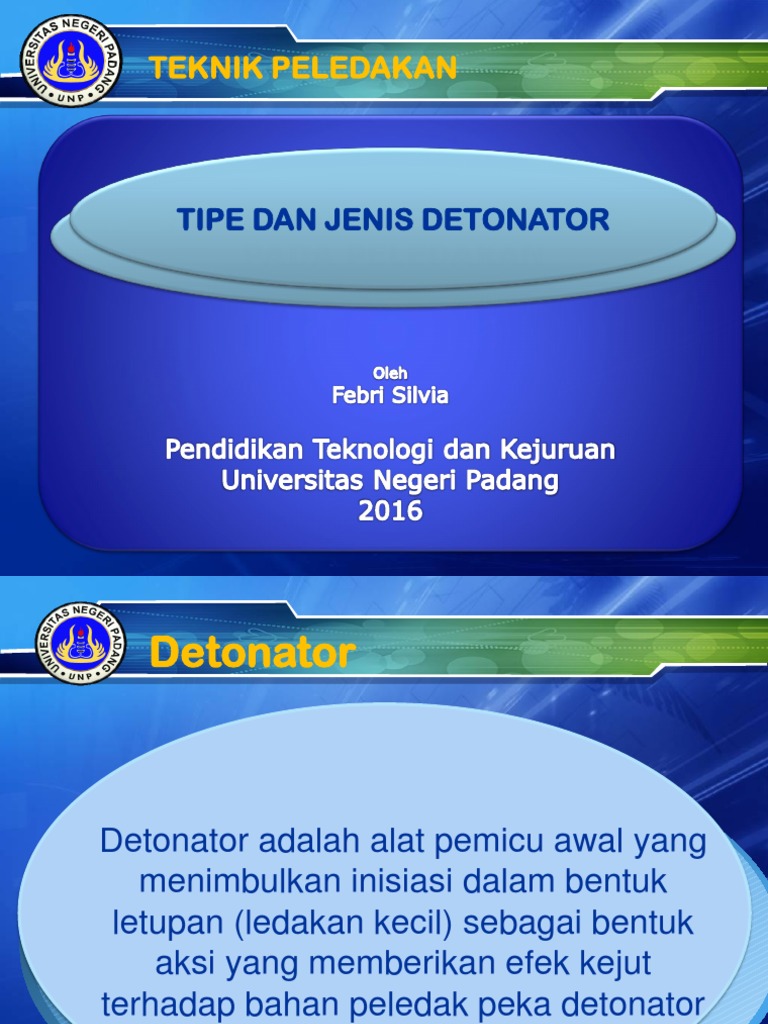 Tipe Dan Jenis Detonator | PDF