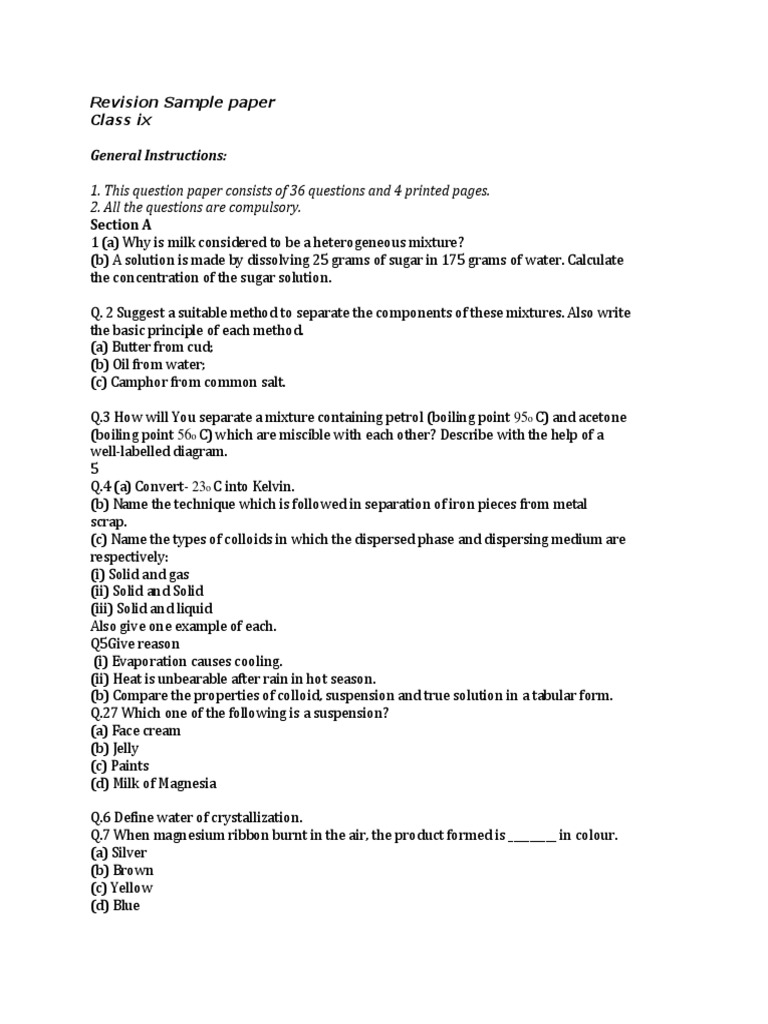 This Question Paper Consists of 36 Questions and 4 Printed Pages. 2 ...