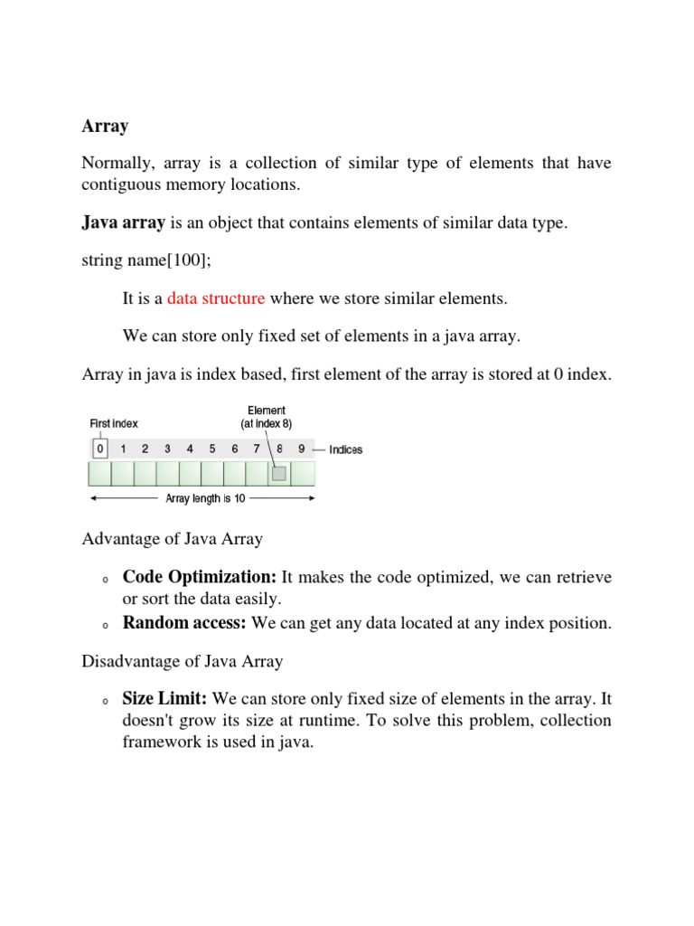 Selenium With Java14-Array | PDF | Array Data Structure | Data Type