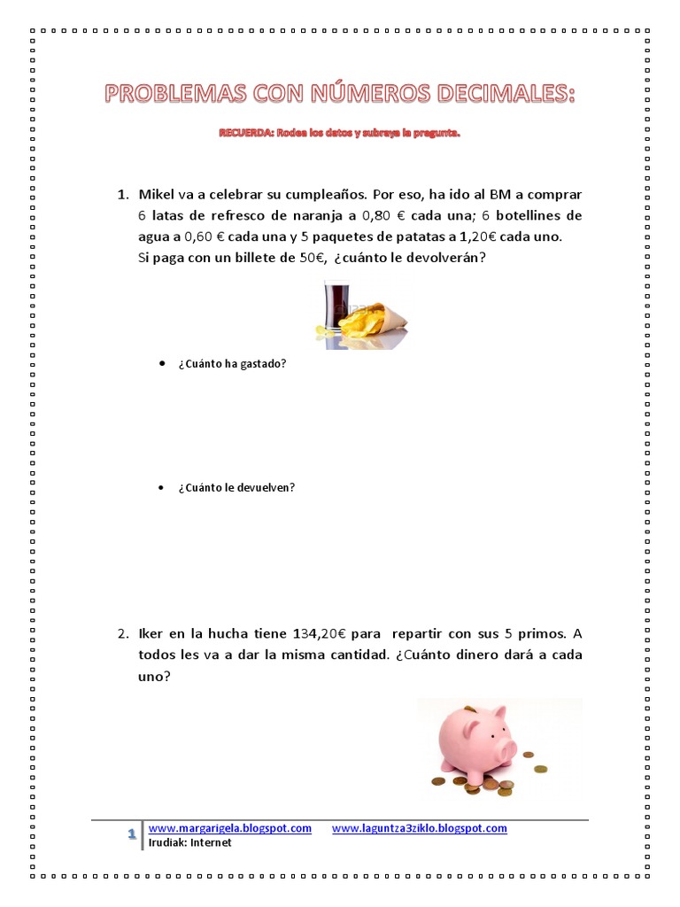 PROBLEMAS CON NÚMEROS DECIMALES.pdf