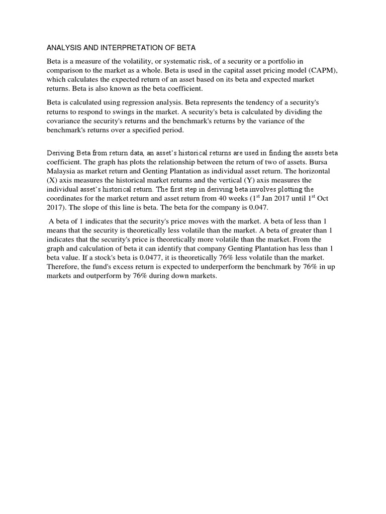 Beta Analysis | PDF