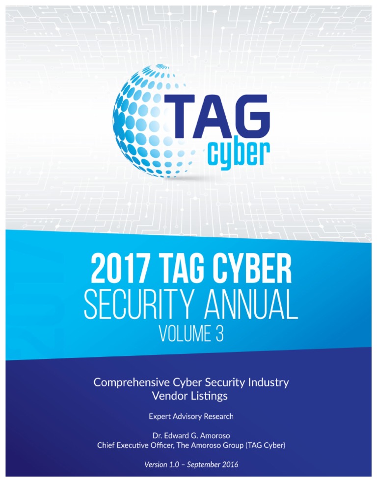Volume 3 TAG Cyber Security Annual Vendor Listings | PDF | Computer ...