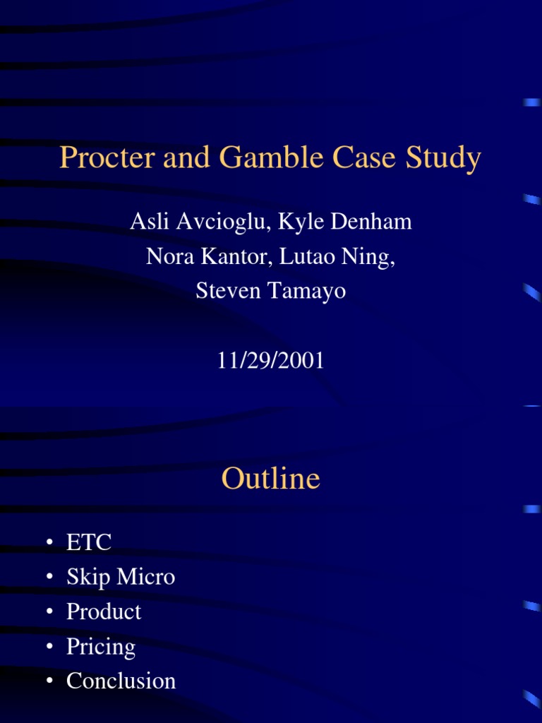 Procter and Gamble Case Study | PDF | Procter & Gamble | Marketing