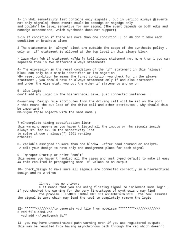 Verilog Synthesis Warnings | PDF | Software Engineering | Computer Programming