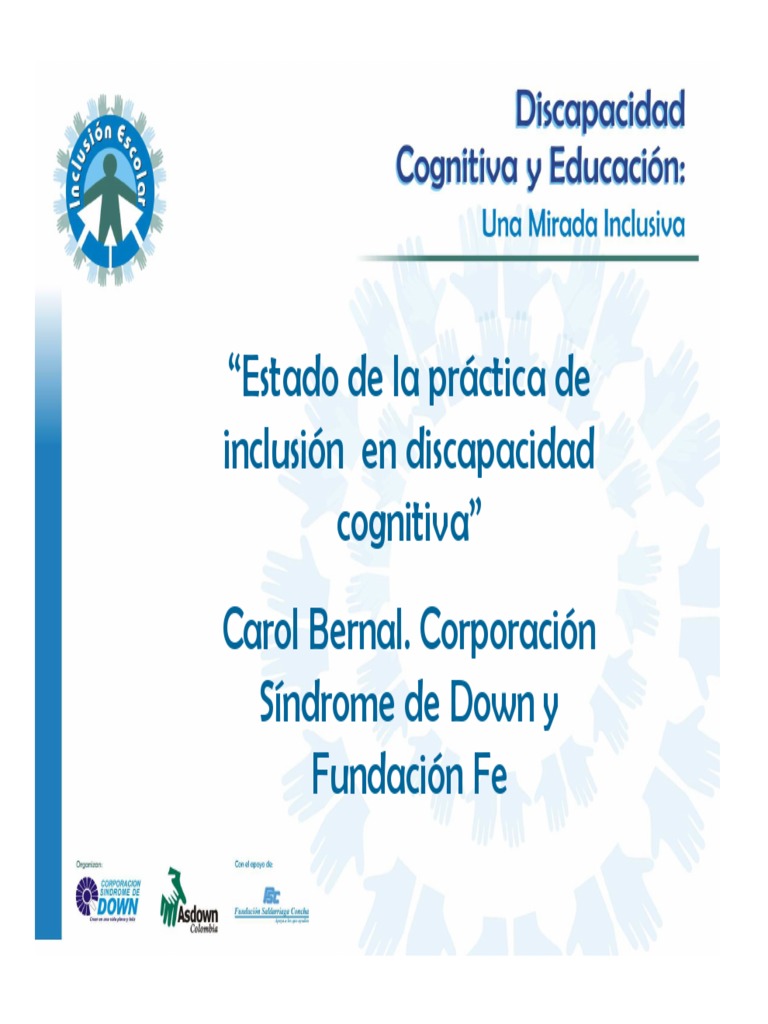 "Estado de La Práctica de Inclusión en Discapacidad Cognitiva" (Carol ...