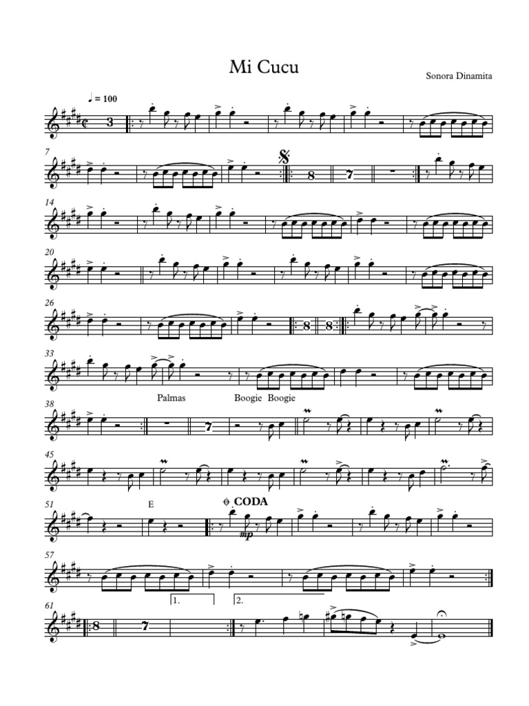 Mi Cucu Sax Alto | PDF