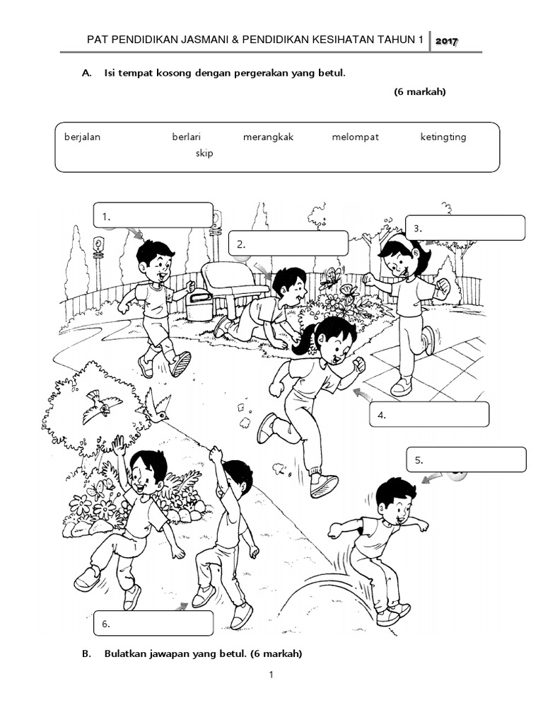 Soalan Peperiksaan Akhir Tahun PJK T1 | PDF