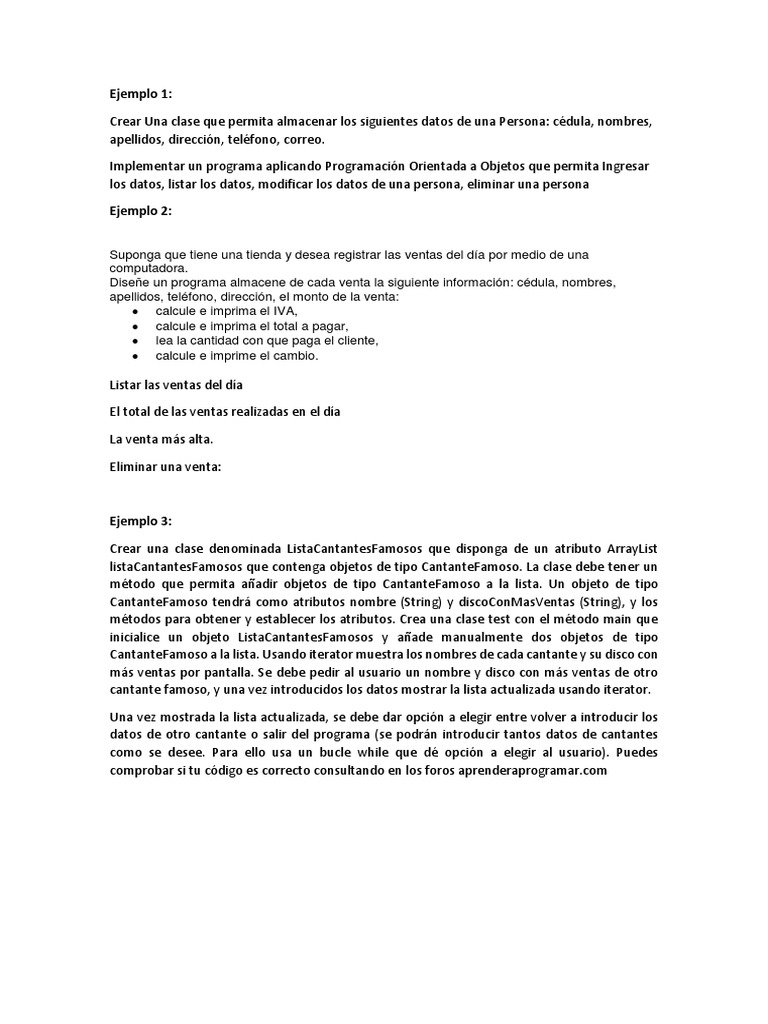 Tarea POO | PDF