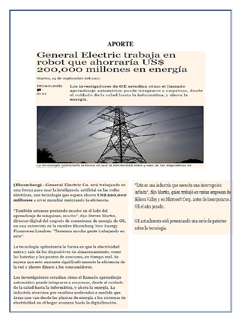 Análisis Caso General Electric.docx | Energia General | Los Estados Unidos
