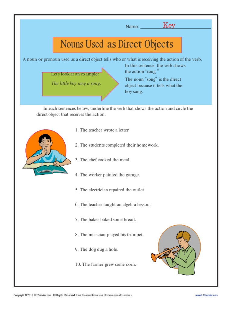 Nouns Direct Objects | PDF | Verb | Syntax