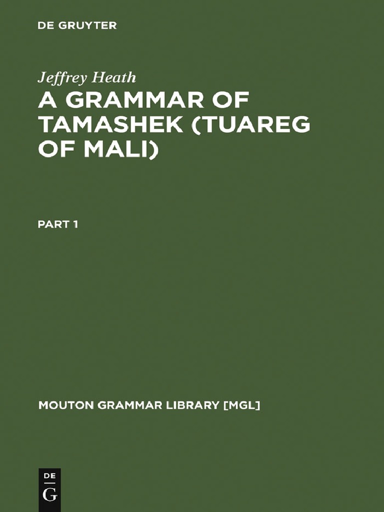 A Grammar of Tamashek (Tuareg of Mali) | PDF | Grammatical Number | Verb