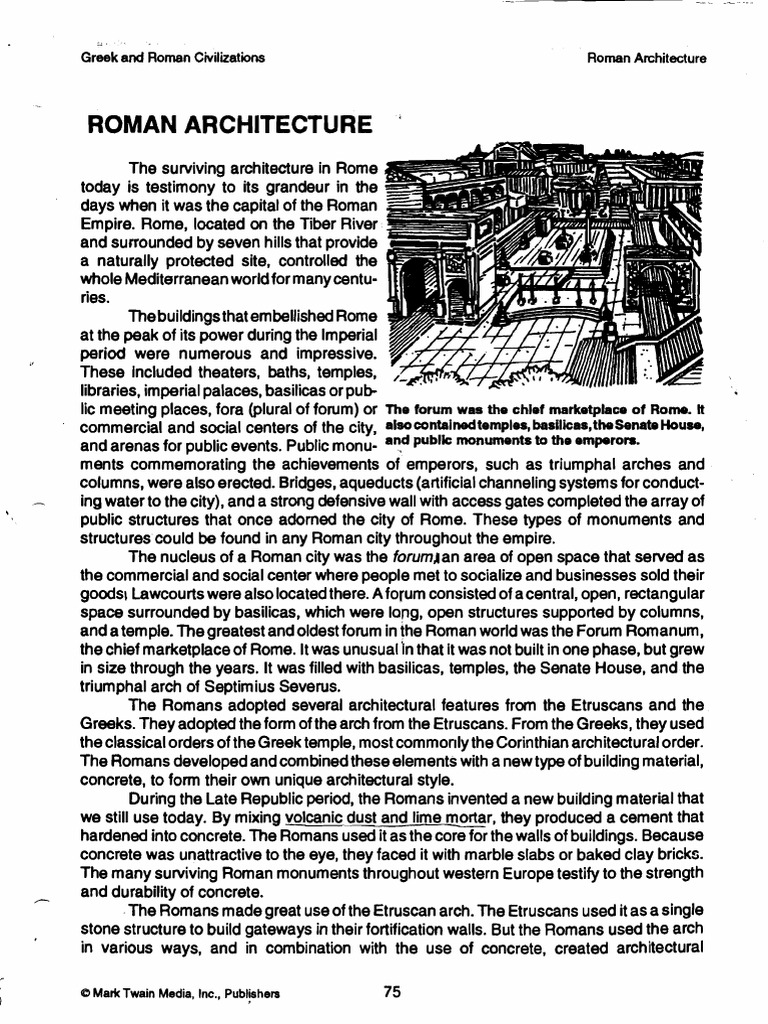 Roman Architecture | PDF | Roman Empire | Architectural Elements