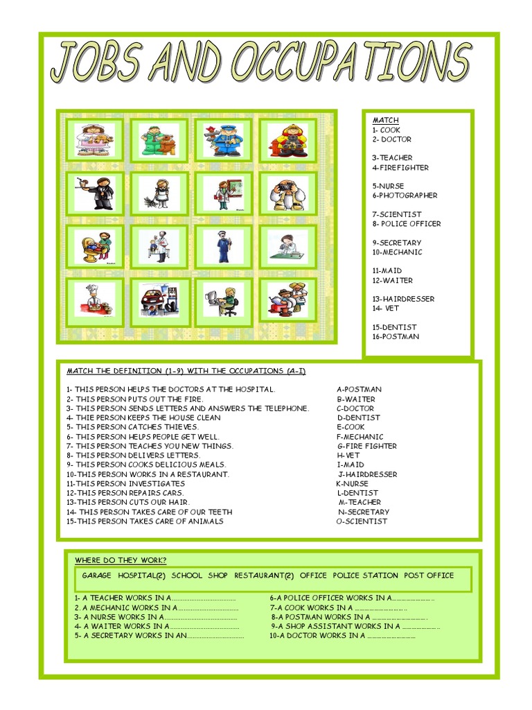 Matching Occupations to Definitions and Workplaces | PDF | Violence