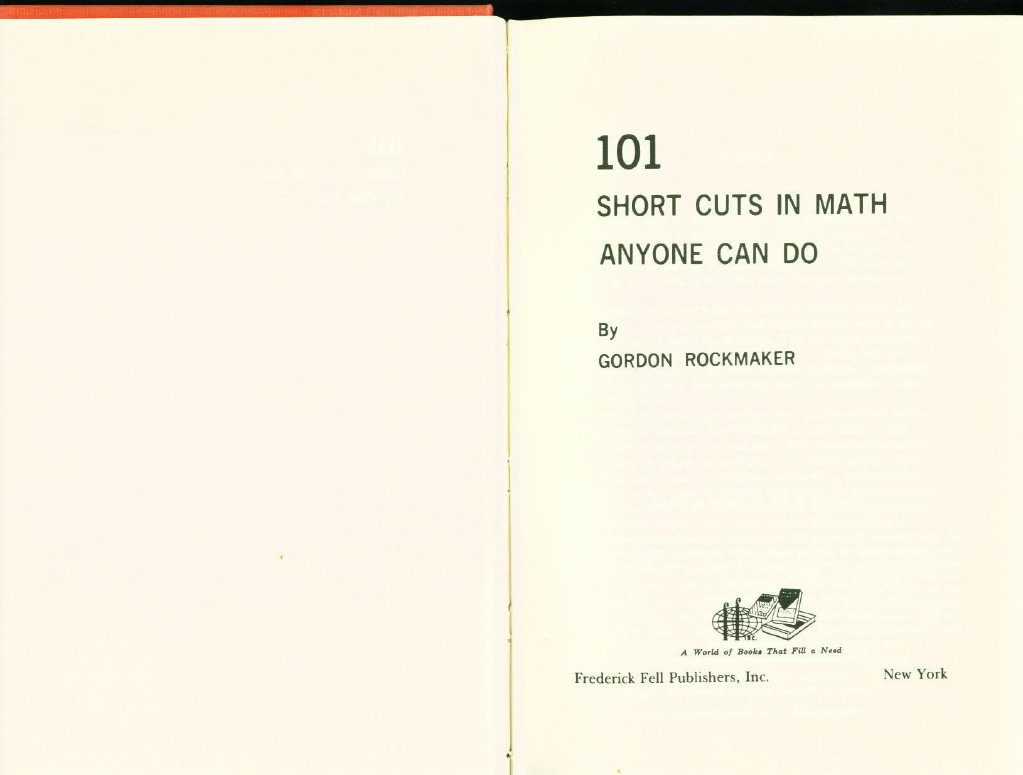 101 Shortcuts in Math Anyone Can Do | PDF