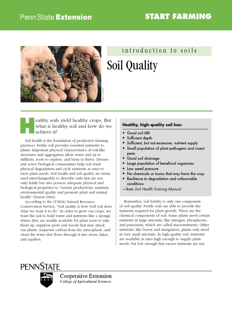 Soil Quality PDF | PDF | Organic Matter | Soil
