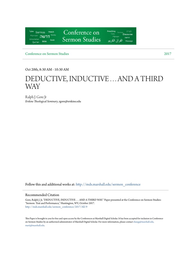 (Extra) Deductive Inductive - . - and A Third Way | PDF | Expository ...