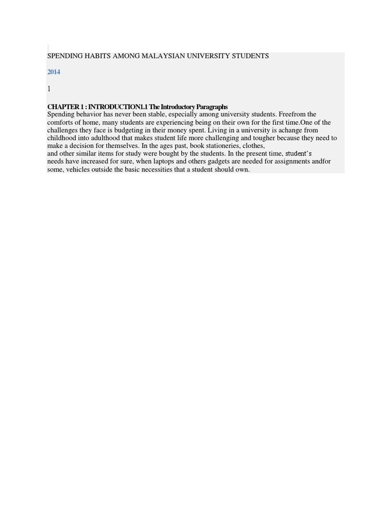 CHAPTER 1: INTRODUCTION1.1 The Introductory Paragraphs | PDF