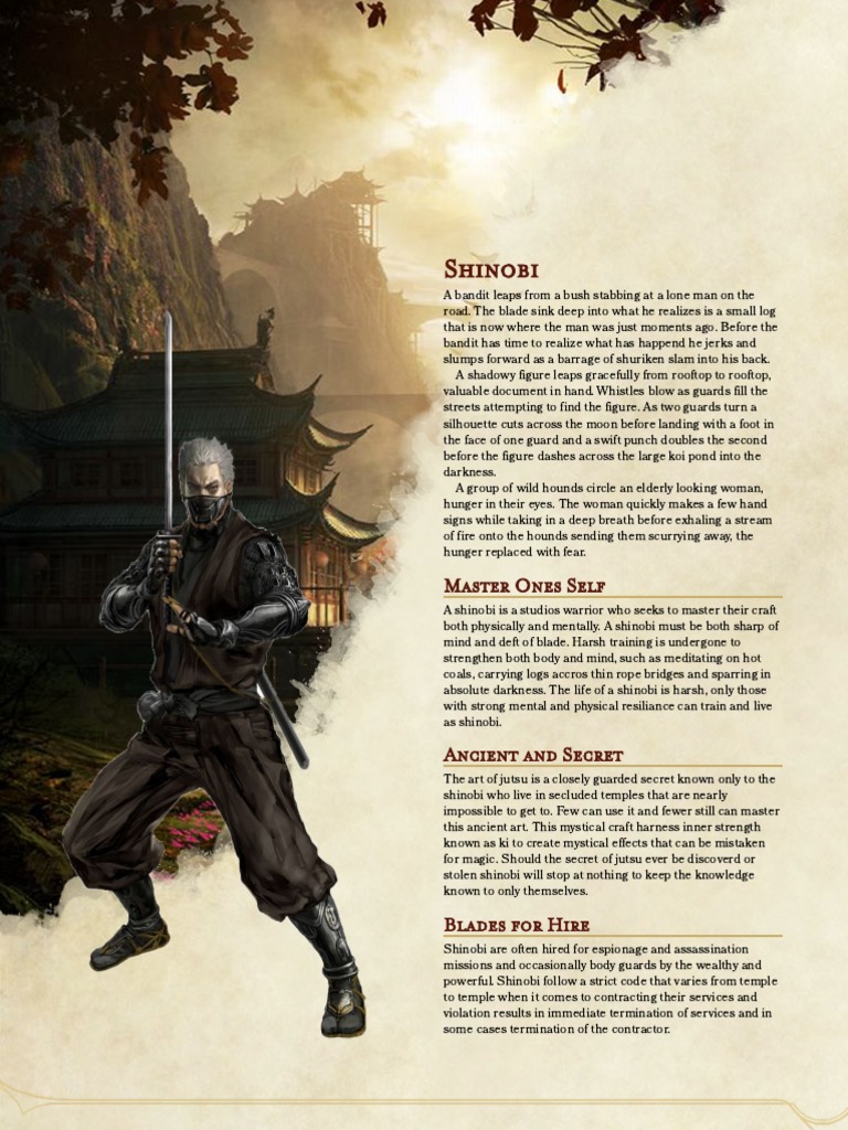Shinobi DND 5e | PDF | Nature