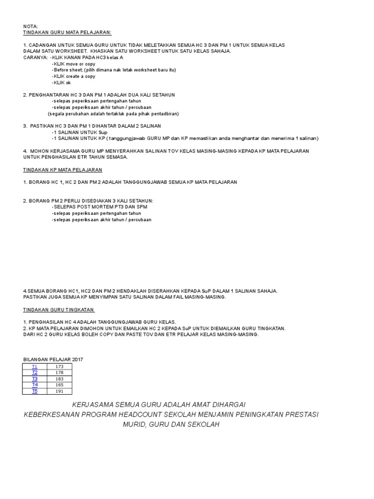Tapak Headcount t45 (2018) | PDF