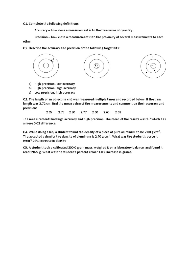 Measurement Accuracy and Precision Guide | PDF