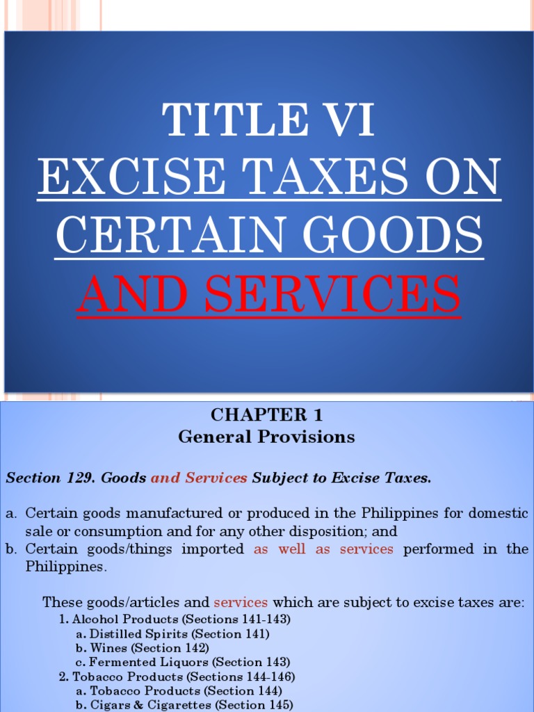 Excise Tax | PDF | Excise | Taxation
