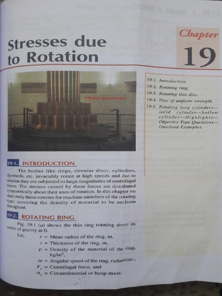 Stresses Due To Rotation | PDF