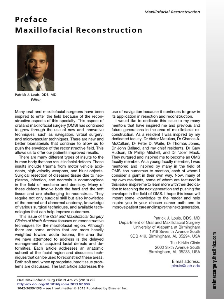 Maxillofacial Reconstruction 2013 | PDF | Oral And Maxillofacial ...